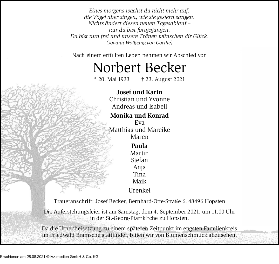 IVZ-Trauer | Norbert Becker